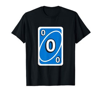 Uno Halloween Blue 0 Karte T-Shirt