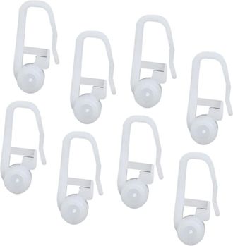 Holibanna 100 St&uuml;ck Gardinenhaken Kunststoff Universelle Bettvorhang Spezialhaken mit Kugelgleitschiene f&uuml;r Verschiebbare Vorh&auml;nge und Schwerere Gardinen