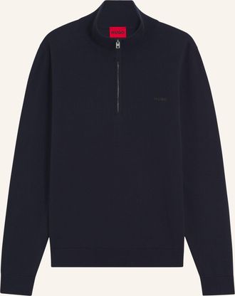 HUGO BOSS Hugo Strickjacke San Quintus-c2 Regular Fit blau