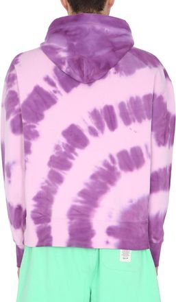 Msgm Printed Micro Logo Sweatshirt - Lilac
