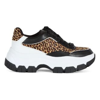 Guess Femme, Chaussures, Multicolore, Taille: 39 EU Chunky Ecoleather Baskets avec Inserts Animaliers