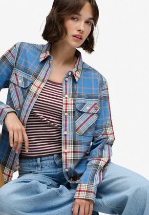 Superdry Karobluse LUMBERJACK CHECK FLANNEL SHIRT Baumwolle, relaxed fit, aus weichem Flanell