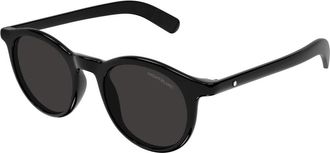 Montblanc Stylische Sonnenbrille - - Accessories - Herren - Schwarzk - 49 MM