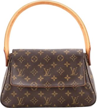 Louis Vuitton Looping Handbag Monogram Canvas Mini satchel - Braun