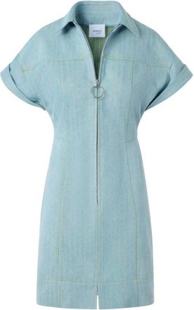 Akris Damen Kleid aus Nadelstreifen-Denim