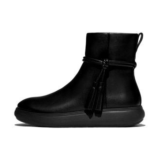FitFlop iQ-COMFF Kurzstiefel aus Leder mit Quasten - - Shoes - Damen - Schwarzk - 41 EU
