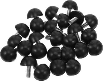 Holibanna 48 St&uuml;ck Verstellbare M6X15Mm Gewinde M&ouml;belnivellierer mit Gummifu&szlig; Abriebfest Ger&auml;uschlos f&uuml;r Stuhl Tisch und Schrankbeine