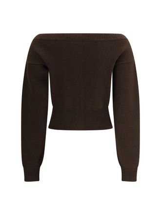 Tom Ford Womens Soft Cashmere Open-Neck Shrunken Cardigan Chocolate Torte Kashmir-Capra Hircus Kashmir/capra Sweater