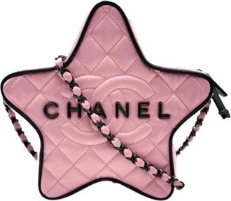 Chanel Sac bandouli&egrave;re vintage Chanel en satin doccasion - Femme - Pre-owned - Rose - Taille: ONE Size
