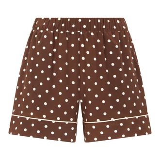 P.A.R.O.S.H. P.a.r.o.s.h., Femme, Shorts, Brun, Taille: 36 FR Polka Dot Trim Shorts