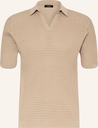 Reiss Reiss Strick-Poloshirt Merit braun