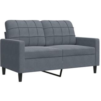 vidaXL 2-Sitzer-Sofa Dunkelgrau 120 cm Samt - Vidaxl