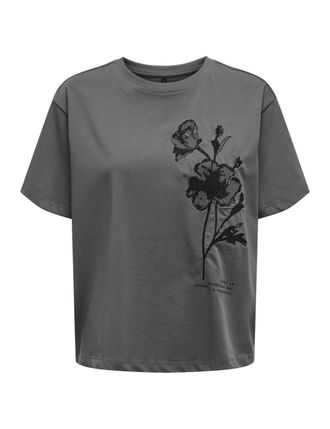 Only Damen Onlkrista Life S/S Embroidery Top JRS, Plum Kitten, M