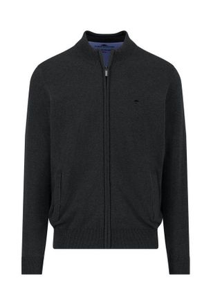 Fynch-Hatton Strickpullover aus Baumwolle, mit Stehkragen, mit Rei&szlig;verschluss, Regular Fit