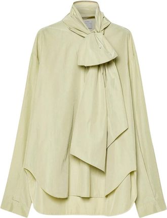 Forte_Forte Femme, Blouses et Chemises, Vert, Taille: 40 FR Chemise en Taffetas avec D&eacute;tachable