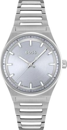 HUGO BOSS Homme, Accessoires, Gris, Taille: ONE Size Montre Analogique Quartz Argent&eacute;e