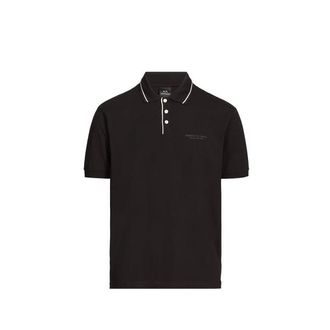 A|X Armani Exchange Polo uni en coton m&eacute;lang&eacute;