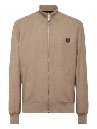 Philipp Plein veste à patch logo - Marron