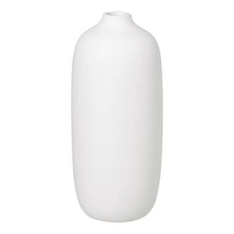 Blomus Vase CEOLA, Dekovase, Blumenvase, Keramik, White, H 18 cm, D 8 cm, 66167