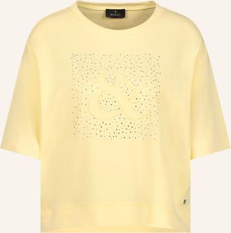 Monari Monari Sweatshirt Mit Schmucksteinen gelb