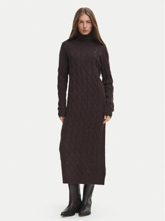 Tommy Hilfiger Strickkleid WW0WW46429 Dunkelbraun Slim Fit