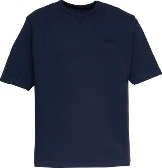 MC2 Saint Barth Homme, Tops, Bleu, Taille: S Crewneck Short-Sleeve SweaT-shirt