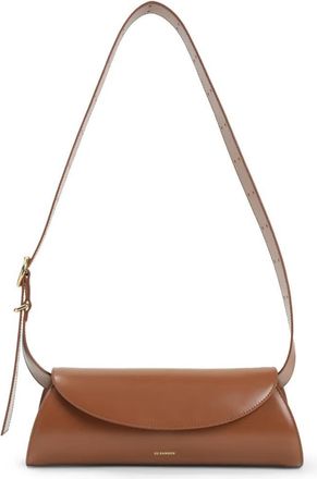 Jil Sander Hobo Bags - Structured Brown Calf Leather Cannolo Shoulder Bag - Gr. unisize - in Braun - f&uuml;r Damen