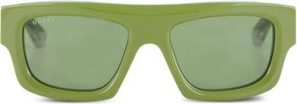 Gucci Sonnenbrille mit eckigem Gestell - Gr&uuml;n