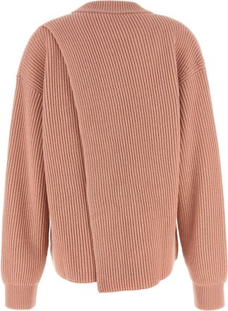 Jil Sander Ribbed Merino Wool Sweater - Rose