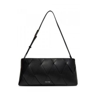 Calvin Klein Gewebte Schultertasche mit Rei&szlig;verschluss - - Bags - Damen - Schwarzk - ONE SIZE