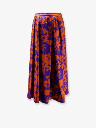 Dries Van Noten Womens Printed Viscose A-Line Skirt
