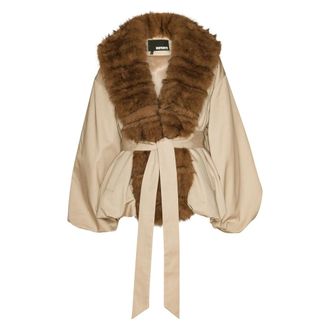 Rotate Faux-fur Collar Jacket