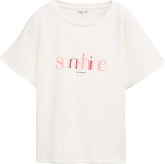 Tom Tailor Henley Langarmshirt mit Muster, Navy Paper Cut Design, XXL