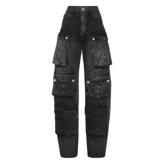 Philipp Plein Denim Oversize Cargo Hose - - Jeans - Damen - Schwarzk - W27