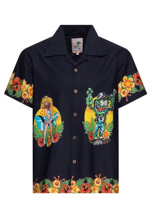King Kerosin Herren Hawaiihemd Lucky Monster