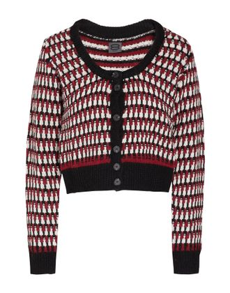 8 by YOOX WOOL BLEND JACQUARD CARDIGAN