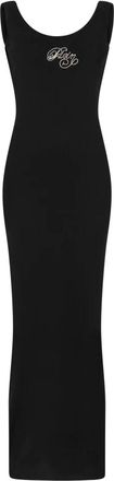 Philipp Plein Femme, Robes, Noir, Taille: 38 FR Maxi Tank Dress Signature