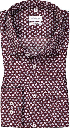 Seidensticker Seidensticker Herren Hemd rot gemustert Comfort Fit