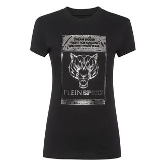 Plein Sport T-shirt Rundhals SS Pure Fit Tiger - - Sport - Damen - Schwarzk - S