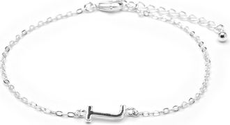 Luxenter Armband Alphabet versilbert - Buchstabe J, Talla &uacute;nica, Metall, ohne Stein, Talla &uacute;nica, Metall, ohne Edelstein