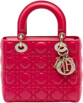 Dior Sac &agrave; main Lady Pre-owned - Femme - Pre-owned - Rouge - Taille: ONE Size