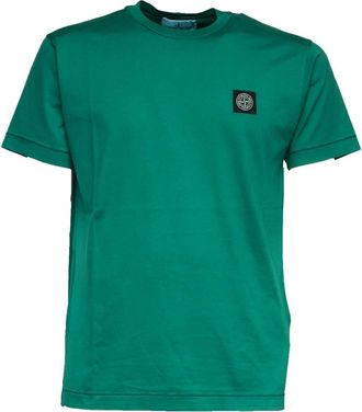Stone Island Homme, Tops, Vert, Taille: XL T-shirt Slim-fit