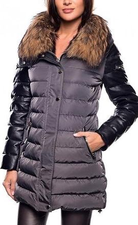 Giorgio & Mario DOUDOUNE AVEC CUIR & FOURRURE CARLOTA GRIS Gris / 42