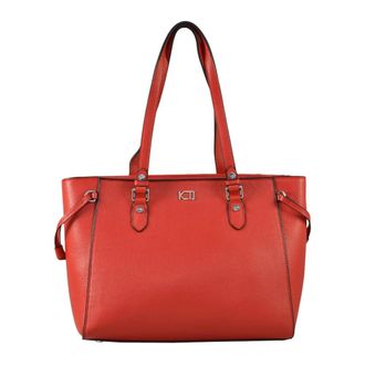 Kenzo Leder Shopper Tasche mit Rei&szlig;verschluss - - Bags - Damen - Rot - ONE SIZE