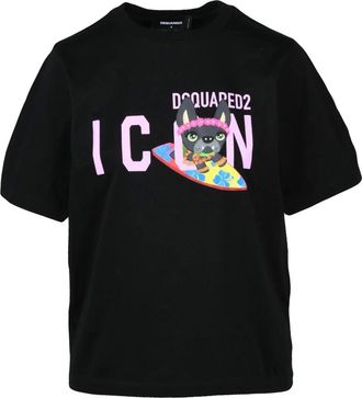 Dsquared2 Femme, Tops, Noir, Taille: 38 FR Dsquared2 tshirt