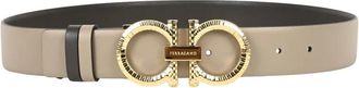 Ferragamo H35 Lederg&uuml;rtel - - Accessories - Damen - Beige - 85 CM