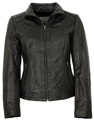 7eleven Lederjacke Tini 7eleven - Damen Lederjacke Lammnappa schwarz