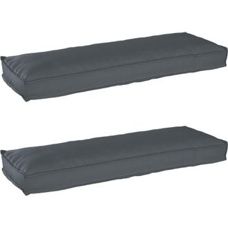 vidaXL Set de coussins de palette 2 pcs Anthracite 120 x 40 x 8 cm Vidaxl