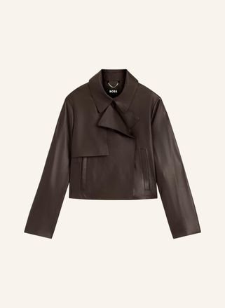 HUGO BOSS Lederjacke Sarcae braun