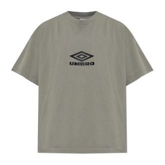 Umbro Homme, Tops, Gris, Taille: XL T-Shirt avec Logo Brod&eacute;